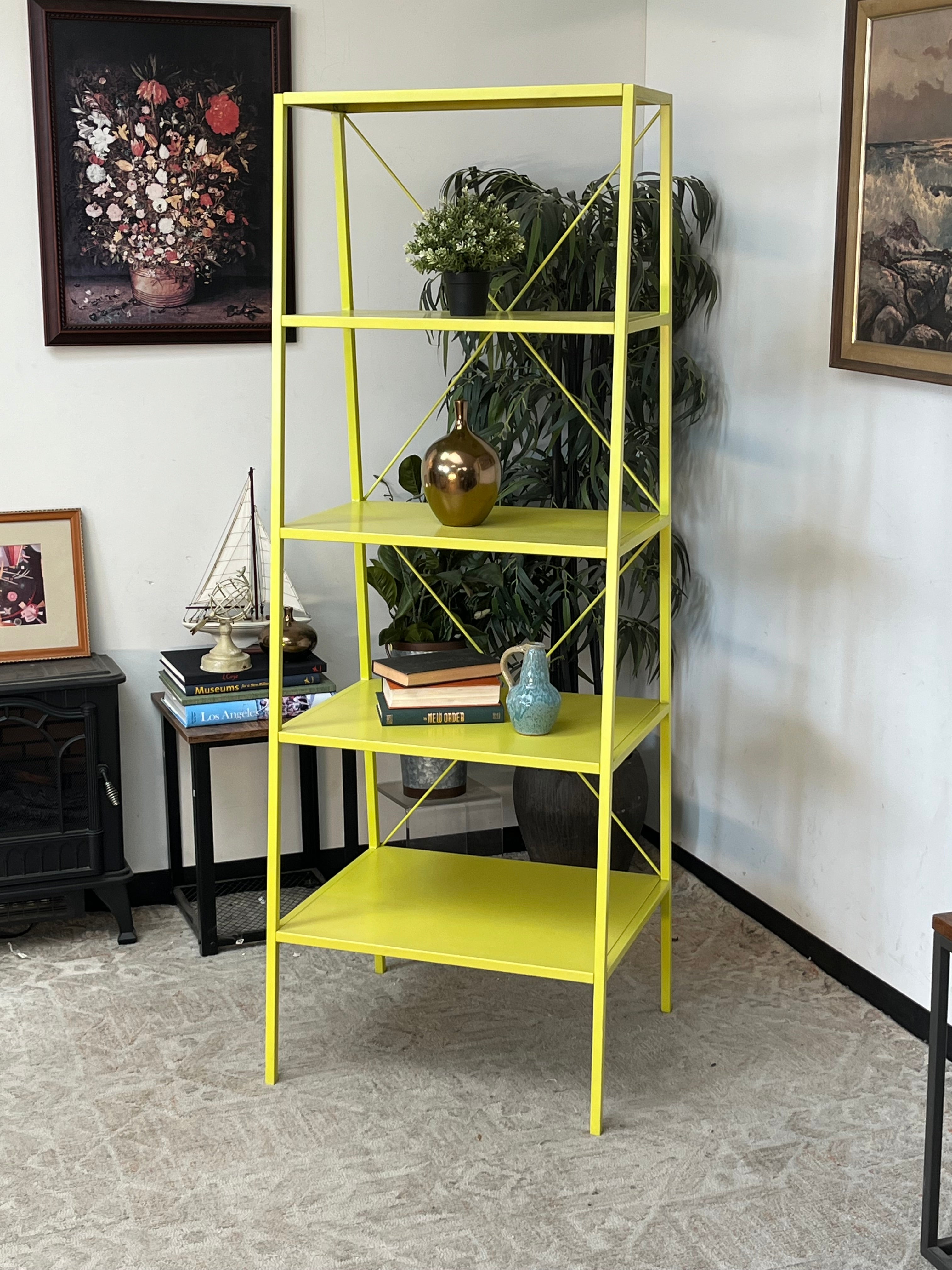 Industrial Style Neon Green Metal Bookcase – SAN GABRIEL VALLEY HABITAT ...