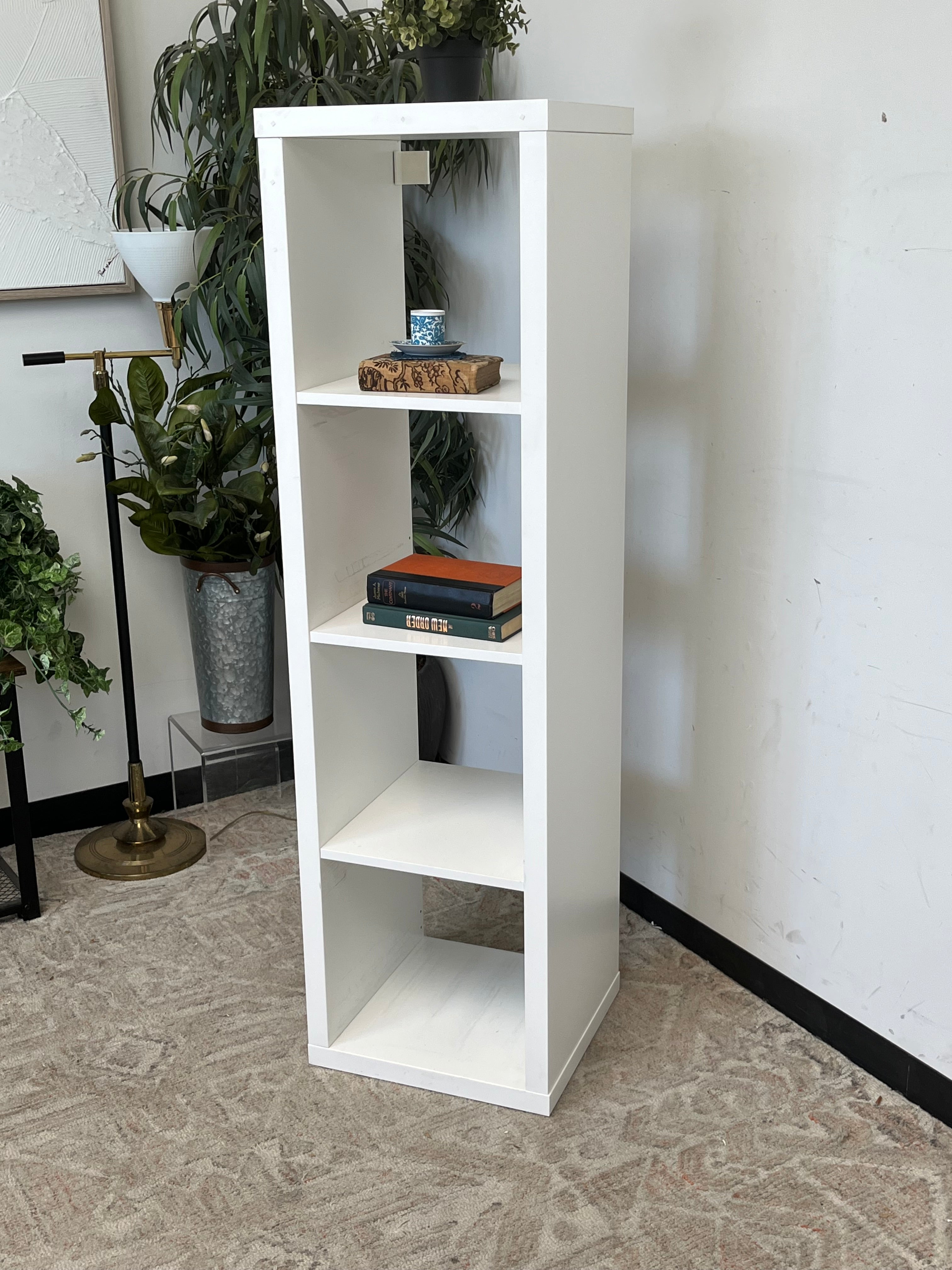 Ikea Style 4-Cube White Bookcase – SAN GABRIEL VALLEY HABITAT FOR HUMANITY